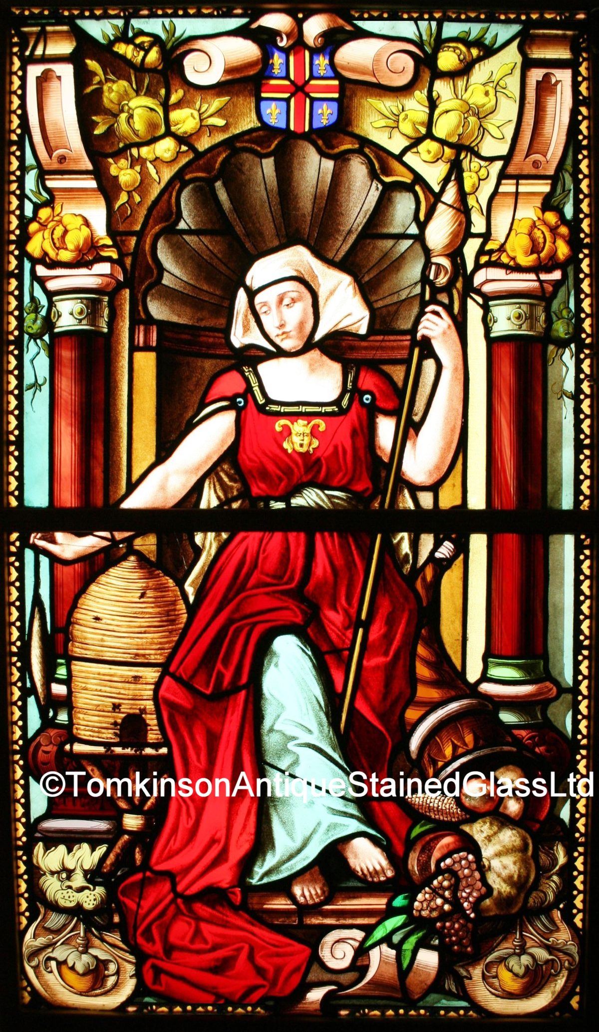 Large hand painted stained glass window - Tomkinson Stained Glass