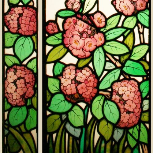 Ref: Fre218 - Antique French Stained Glass Window - "French Art Nouveau ...