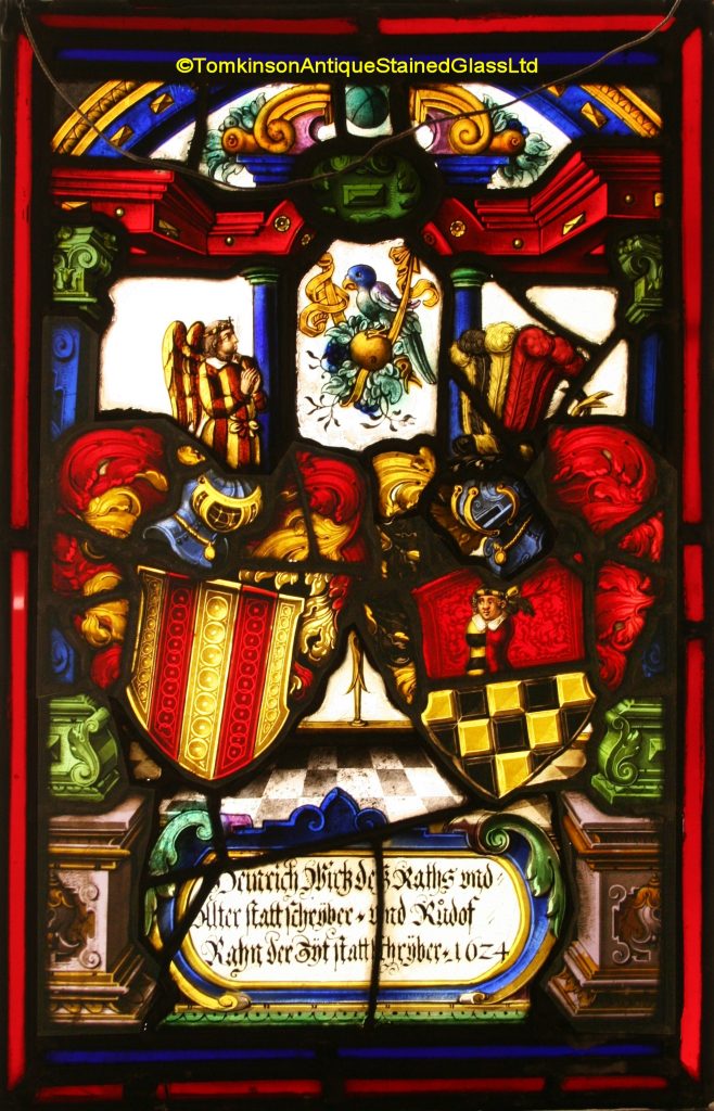 Armorial Heraldic Coat of Arms Stained Glass - Tomkinson Stained Glass