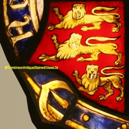 Ref: Ron466 - Roundel – Antique Stained Glass Panel - Edward III ~ Coat ...