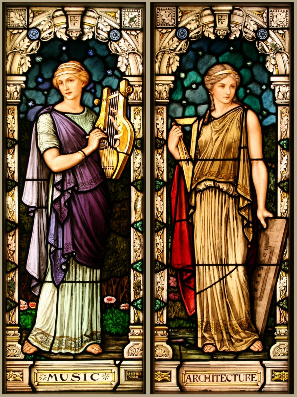 Ref: Vic596 - Victorian Stained Glass Window - Music & Architecture ...