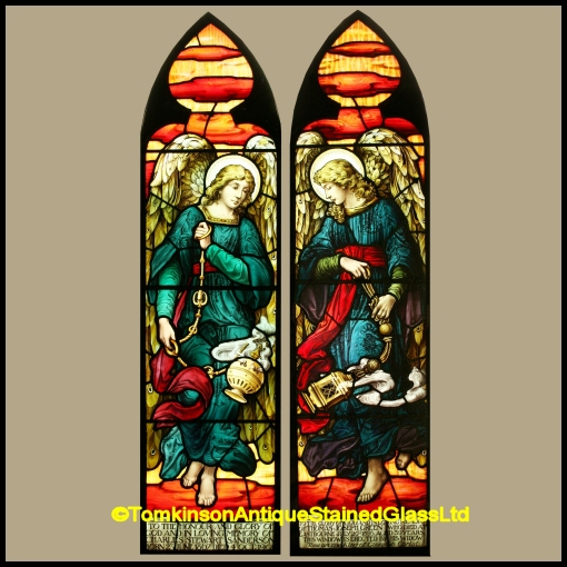 Pair of Lancet Stained Glass Windows - Tomkinson Stained Glass