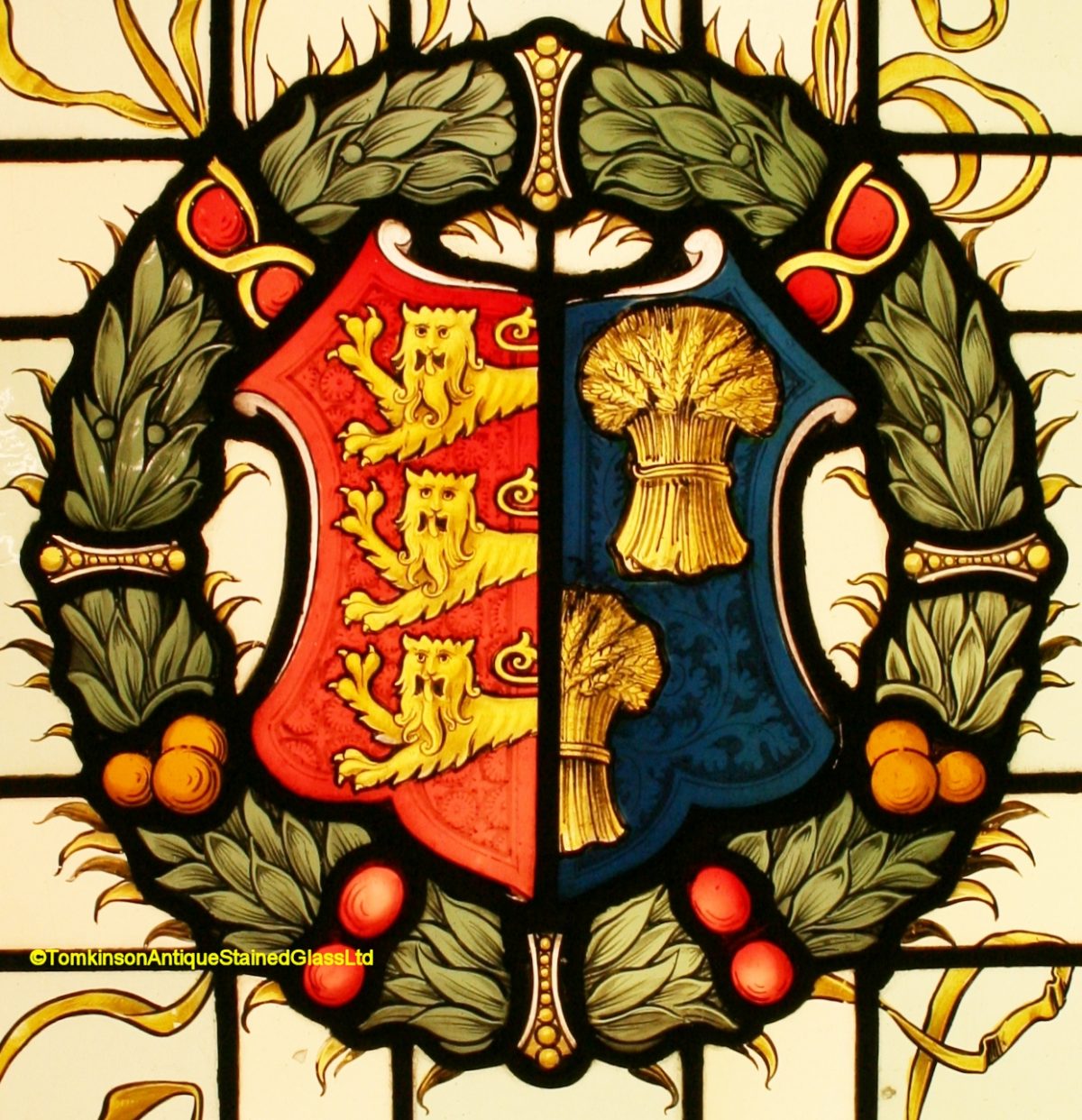 Coat of Arms of Chester Stained Glass - Tomkinson Stained Glass