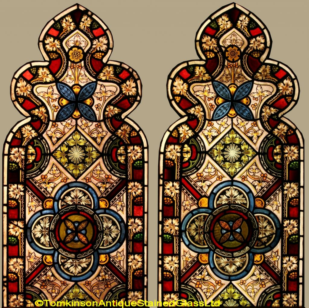 Ref: Vic627 - Victorian Stained Glass Windows - Gothic Lancet Windows ...