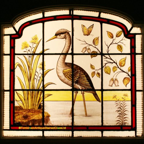 Ref: Vic634- Victorian Stained Glass Window - Pond Scene - Tomkinson ...