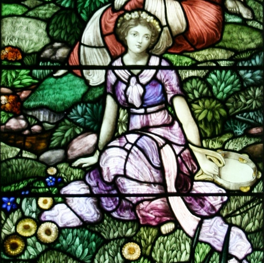 Ref: Vic650 - 3 Victorian Stained Glass Windows - Meadow Scene ...